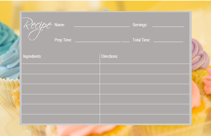 Printable-Menu Cards Recipe 10 [PDF] – Avidity Exchange LLC