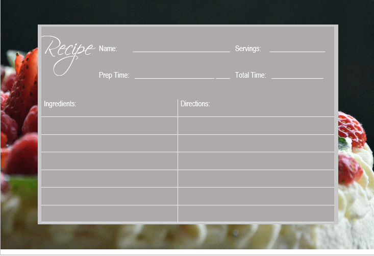 Printable-Menu Cards Recipe 6 [PDF] – Avidity Exchange LLC